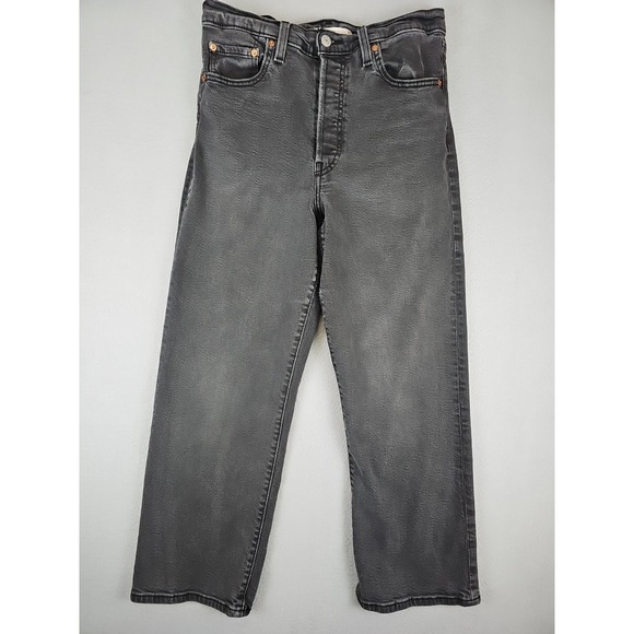 Levi's | Jeans | Levis Jeans Womens 3x26 Black Ribcage Straight Ankle ...